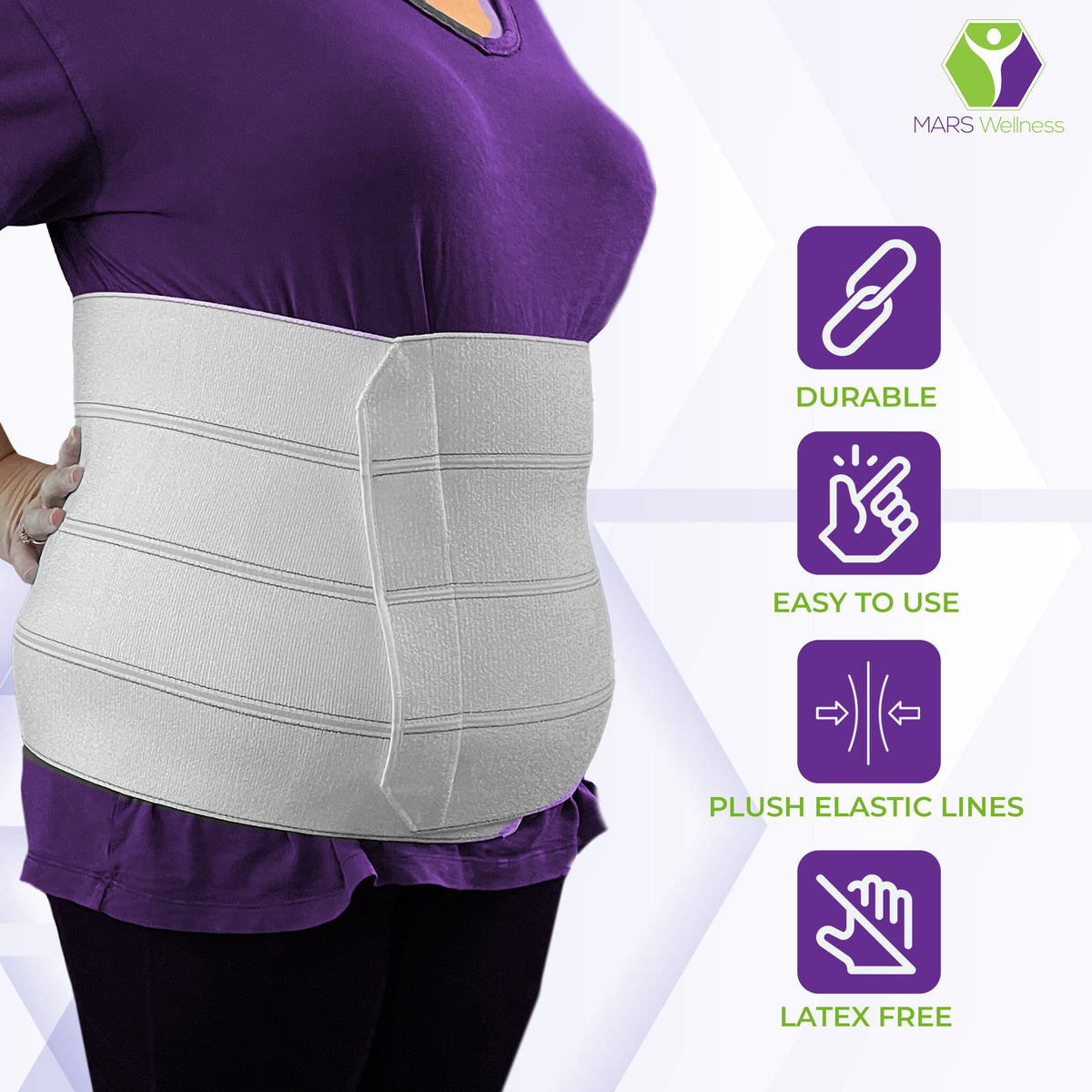 Premium Plus Size Bariatric Abdominal Binder - 12" 4 Panel – Mars Med ...